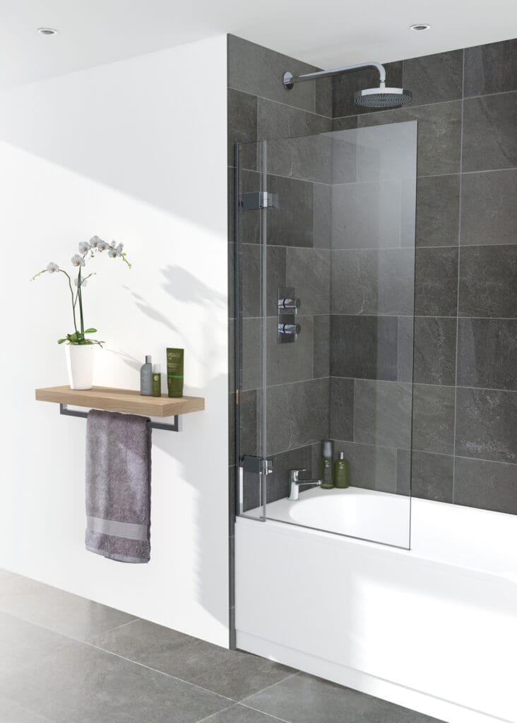 Totally Frameless Bathscreen - Lakes Showering Spaces