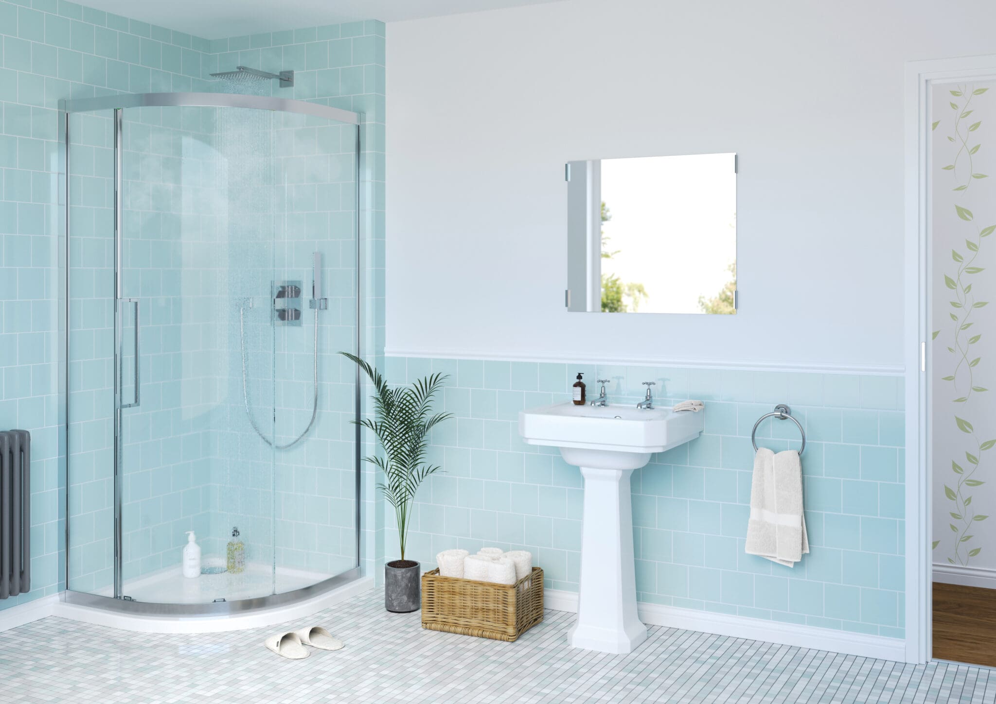 Wave Single Door Quadrant - Lakes Showering Spaces