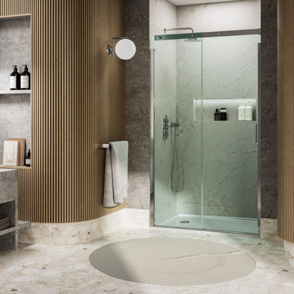 Aruba Slider & Side Panel – Showroom Exclusive Lakes Showering Spaces