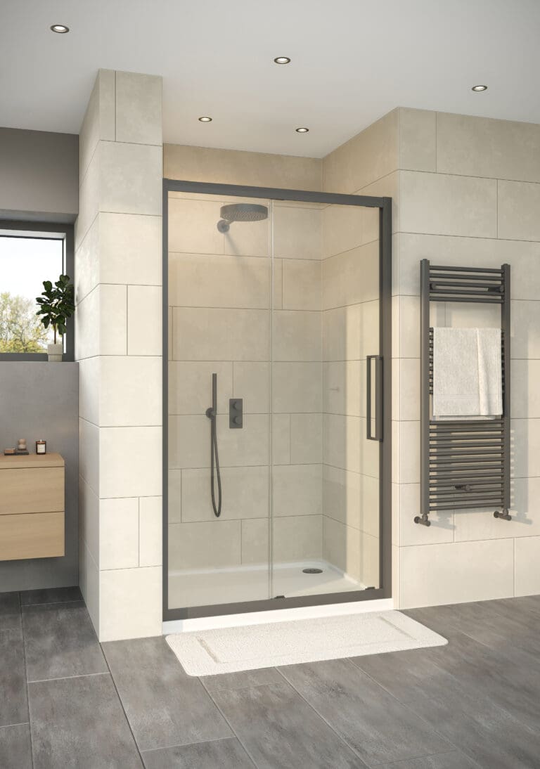 Wave Semi Framed Sliding Door - Lakes Showering Spaces