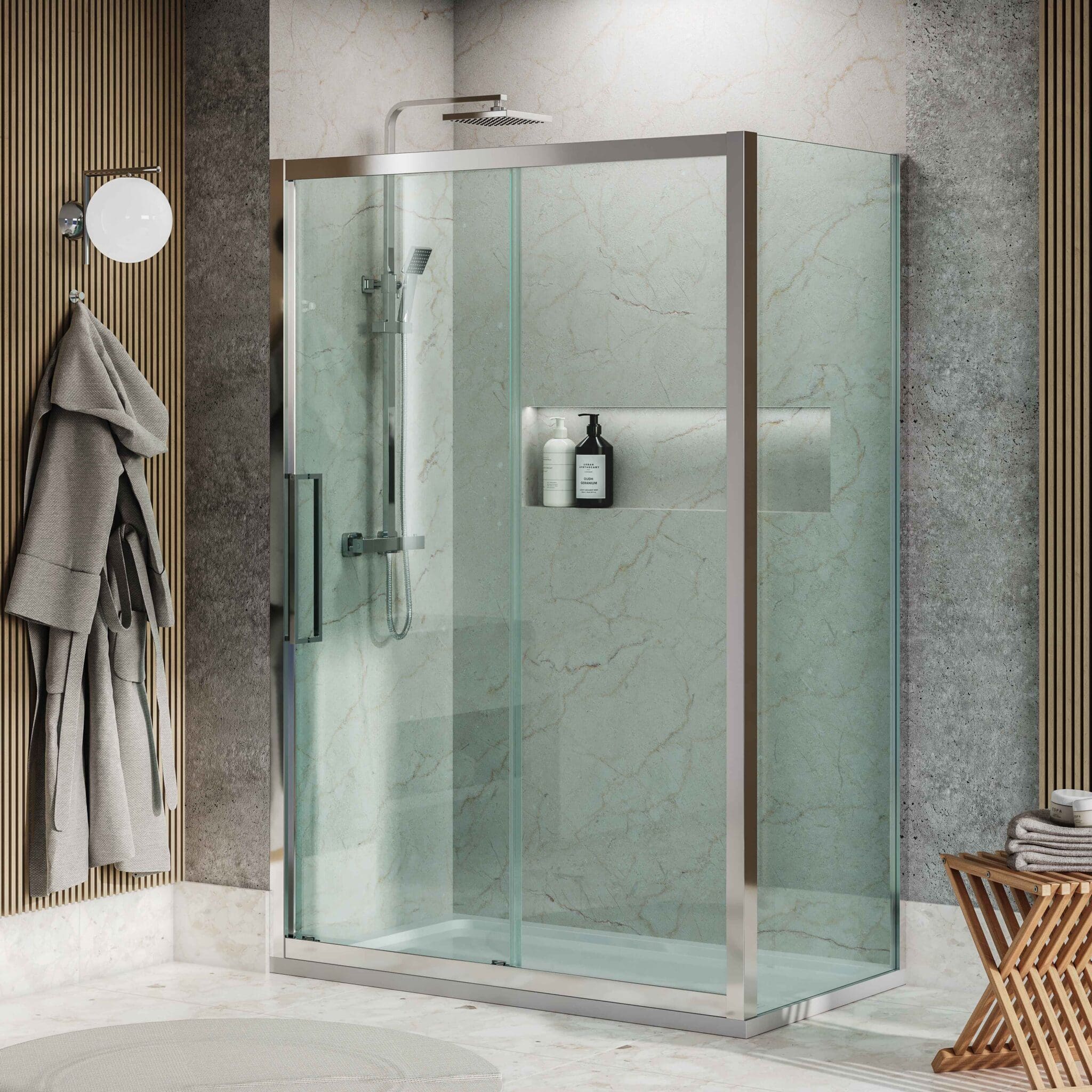 Wave Side Panel - Lakes Showering Spaces